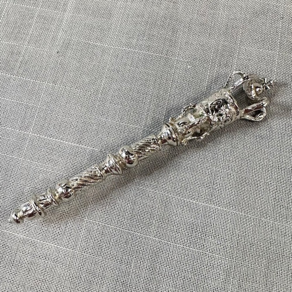 Vintage Royal Scepter Wit Crown And Maltese Cross Sil… - Gem